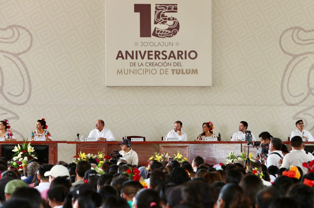 Celebran el 15 aniversario del municipio de Tulum